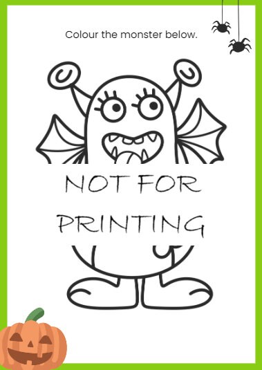 Halloween Monster Colouring X 10 - Etsy