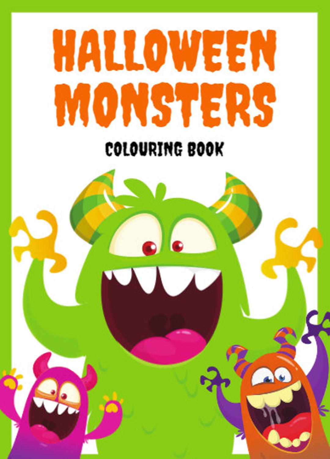 Halloween Monster Colouring X 10 - Etsy