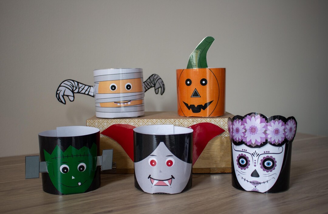 Printable Halloween Boxes DIY Kit vampire, Pumpkin, Monster... - Etsy