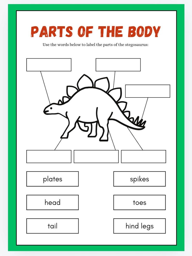Childrens Dinosaur Activity Book - DIGITAL - Etsy