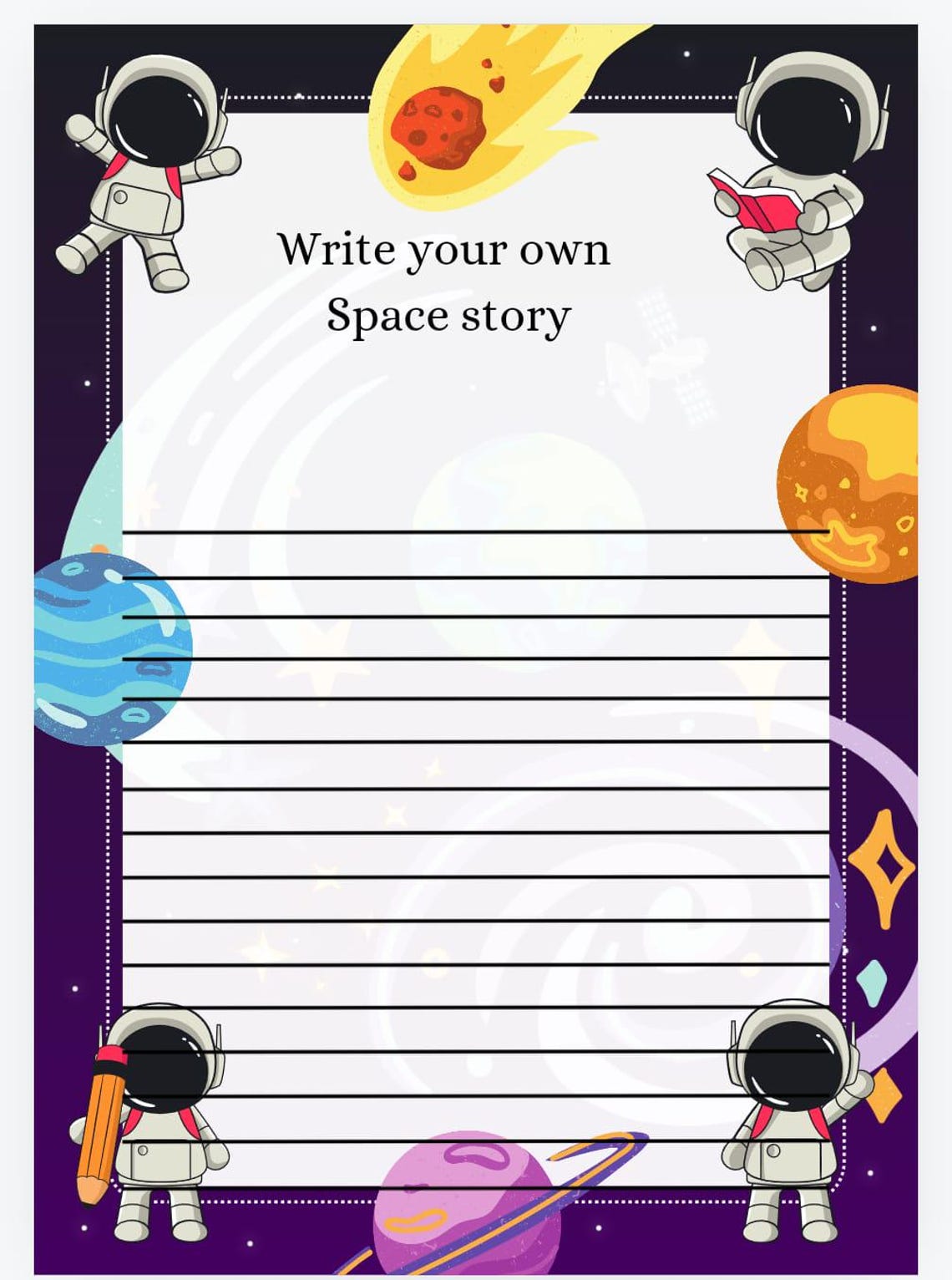 Children's Space Activity Book Printable - Etsy UK