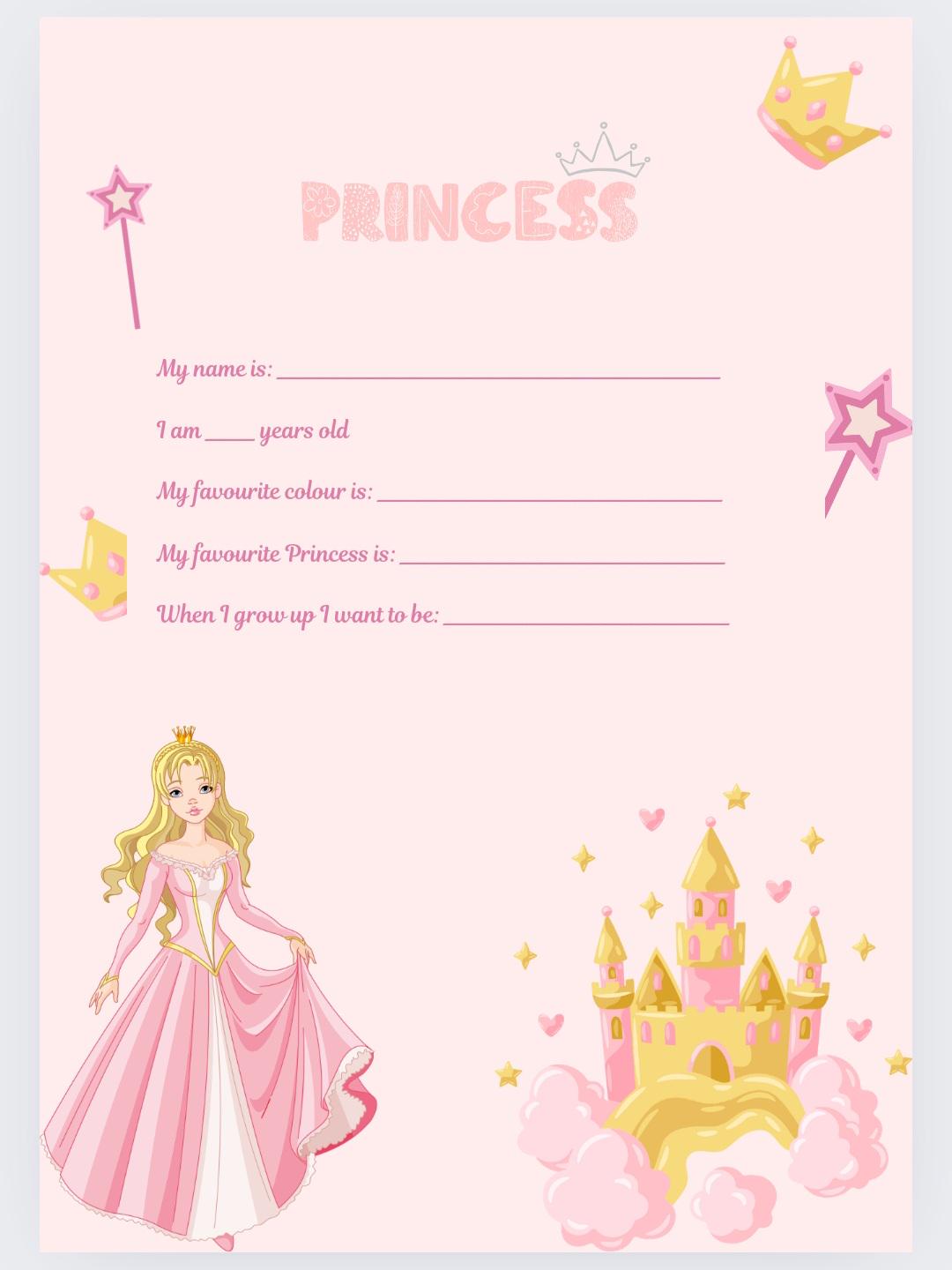 Pretty Princess Activity Book - Etsy