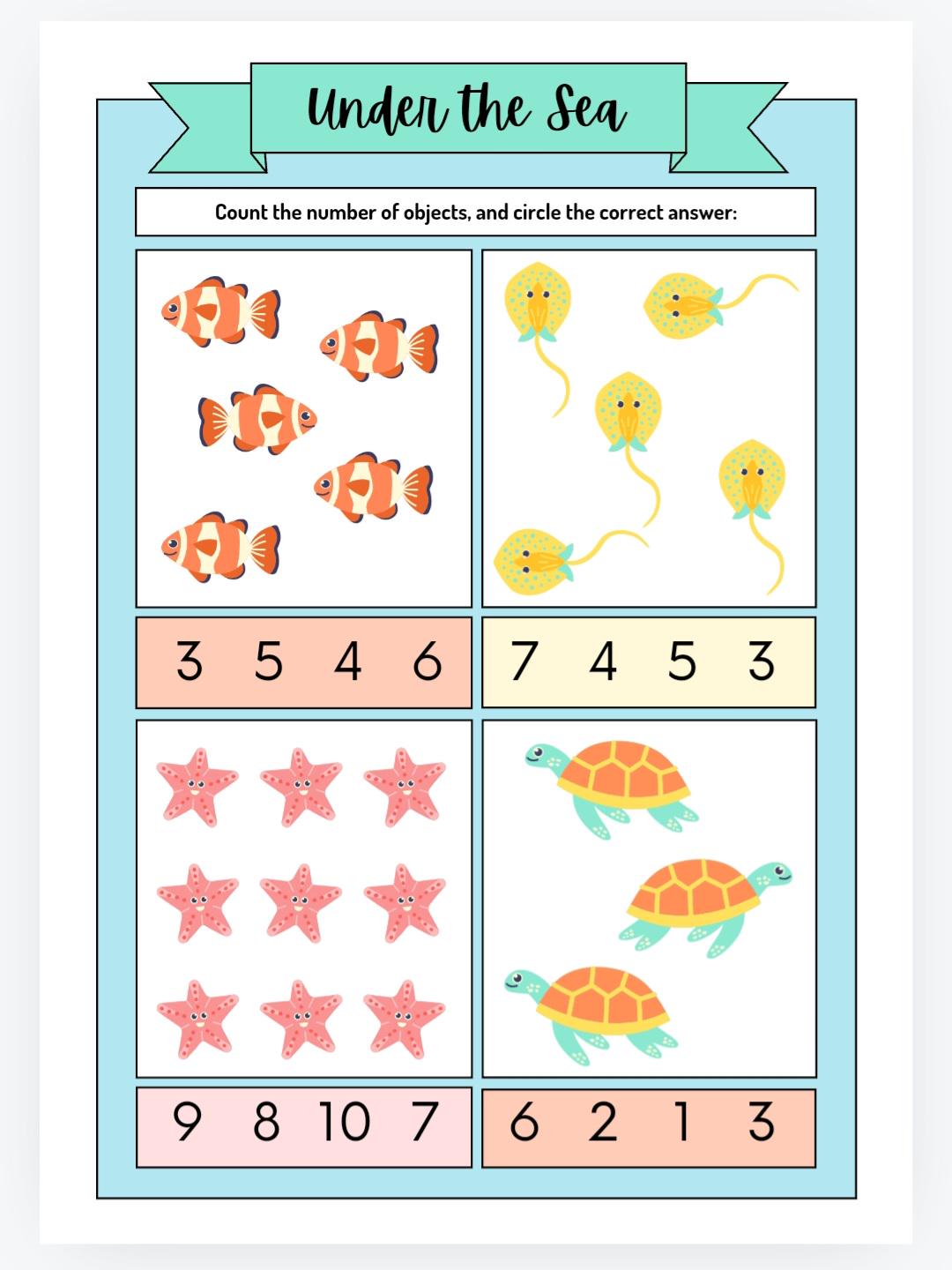 Children's Under the Sea Activity Book - Etsy