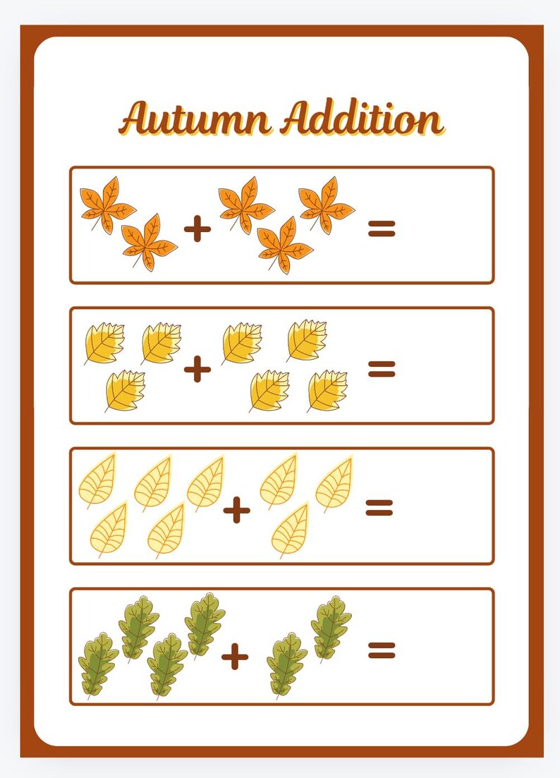 Children's Autumn Activity Book - Etsy