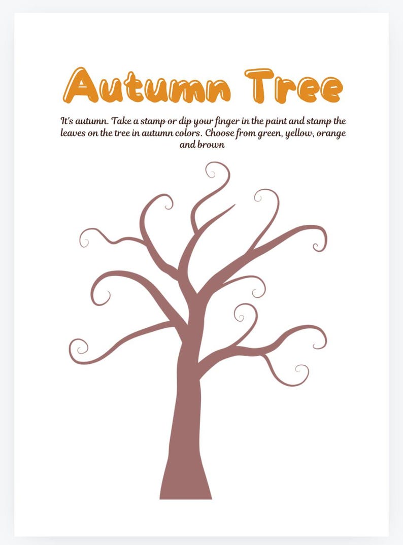 Children's Autumn Activity Book - Etsy