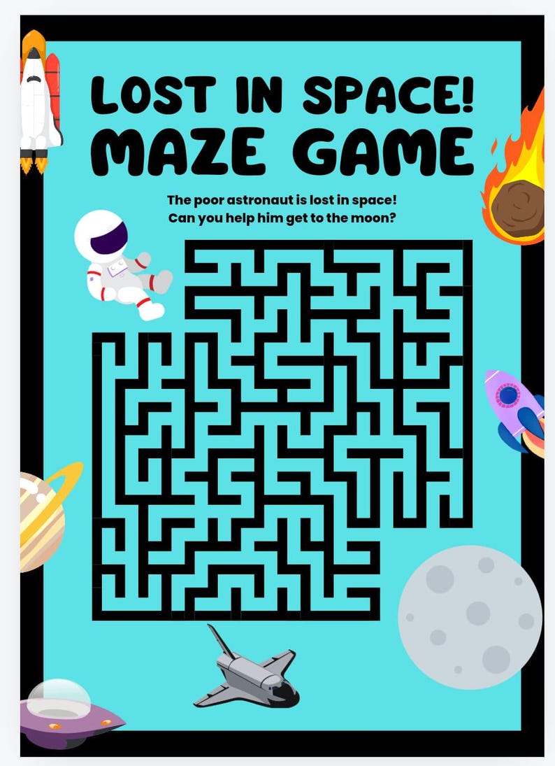 Children's Space Activity Book Printable - Etsy UK
