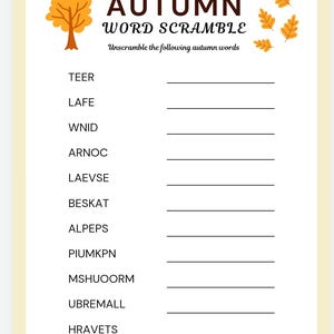 Children's Autumn Activity Book - Etsy