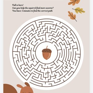 Children's Autumn Activity Book - Etsy