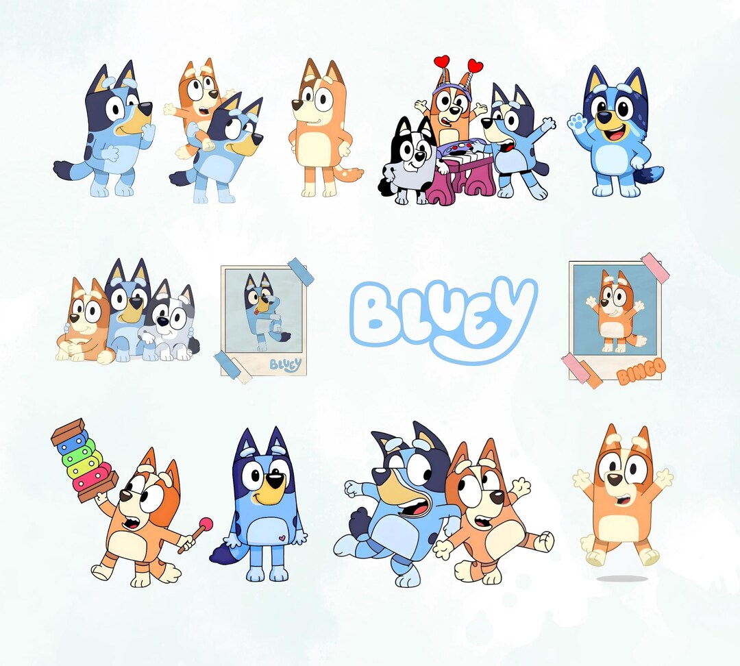 Bluey and Bingo PNG Bundle, Cartoon Characters (digital Download) - Etsy