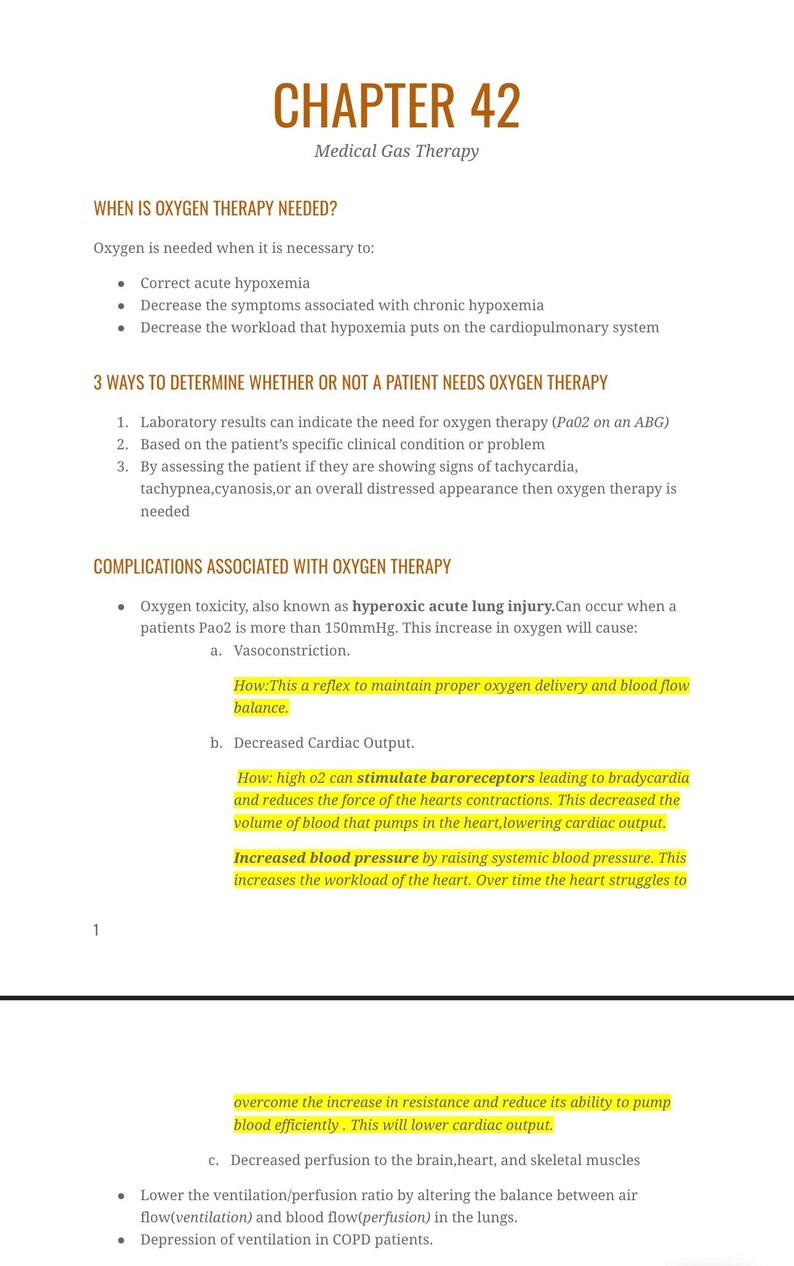 Medical Gas Deliver Study Guide Respiratory Therapy School Chapter ...