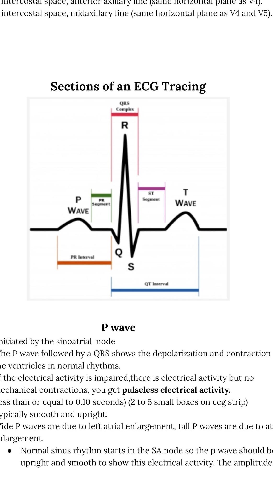 Cardiac Assessment and the Electrocardiogram ECG Rhythms Study Guide ...