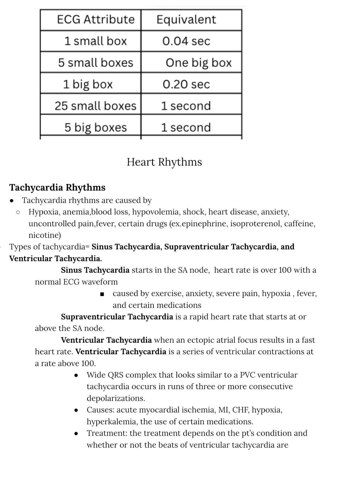 Cardiac Assessment and the Electrocardiogram ECG Rhythms Study Guide ...