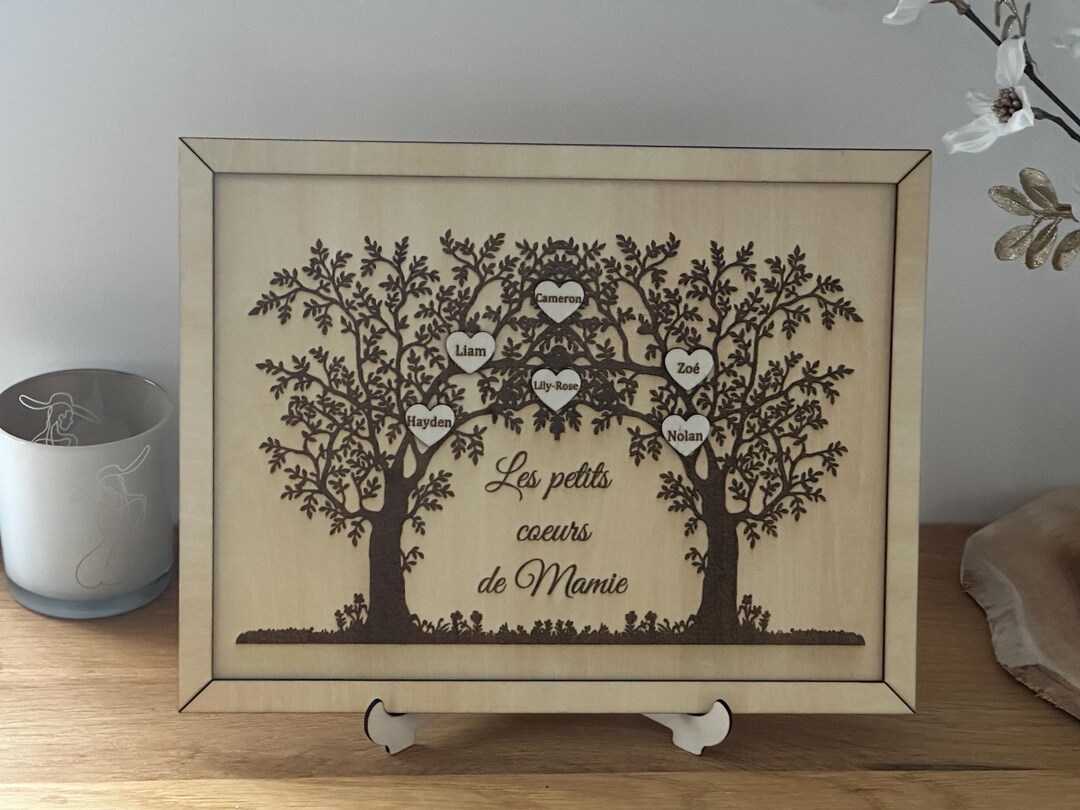 Wooden Tree of Life Frame With Children's or Grandchildren's Names ...