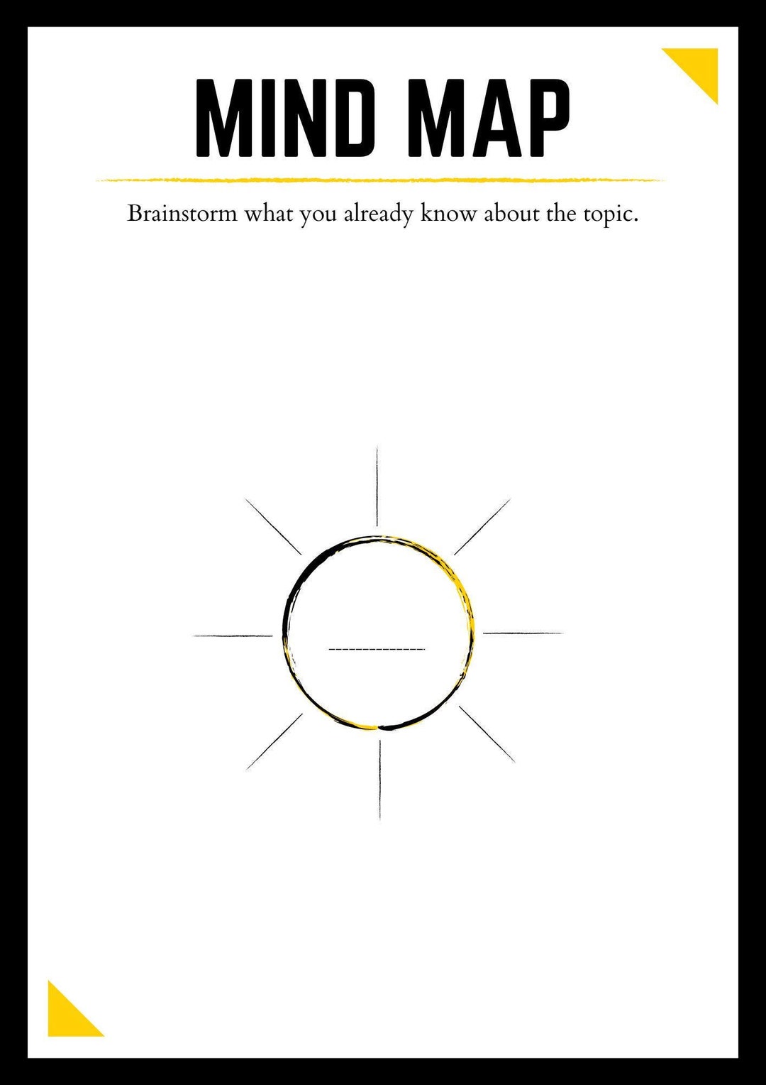 Stylish Printable Mind Map Design - Etsy