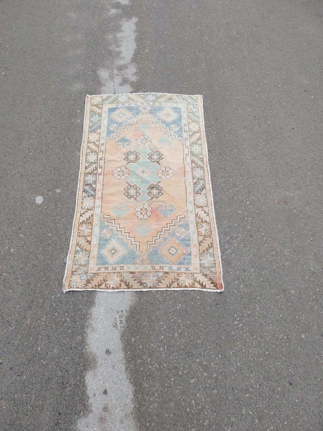 2x4 Rug, 2x4 Turkish Vintage Rug, Rugged Kithcen Rug, Faded Rug, Area ...