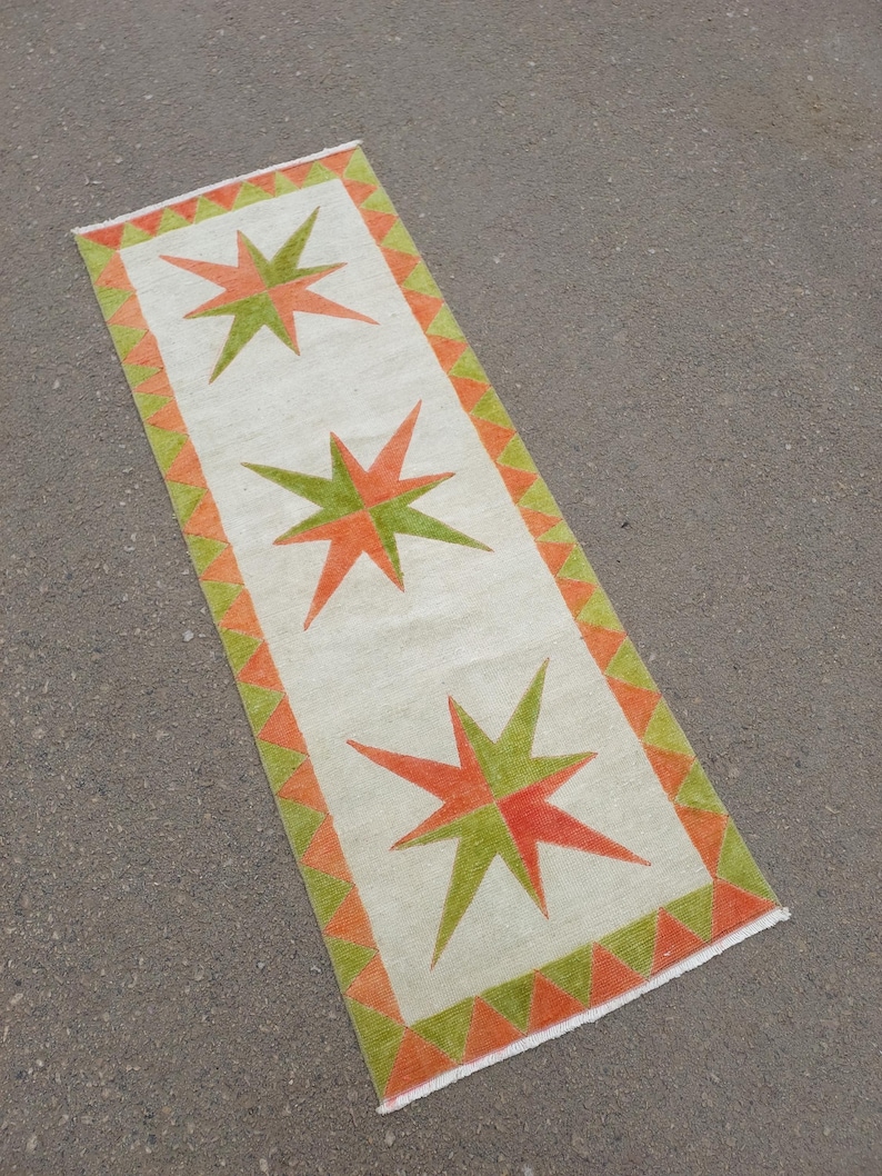 2x5 Vintage Turkish Oushak Runner Rug, Boho Hallway Decor - Etsy UK