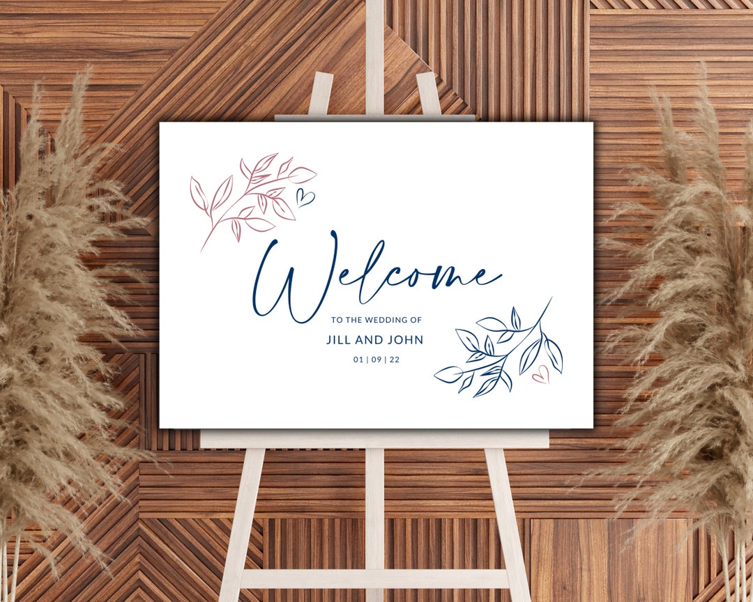 Editable Welcome Board Template on Canva | Customizable Event Sign ...