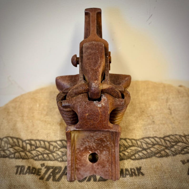 Vintage Spring-loaded Cast Iron Hardware | Farm Implement Part ...