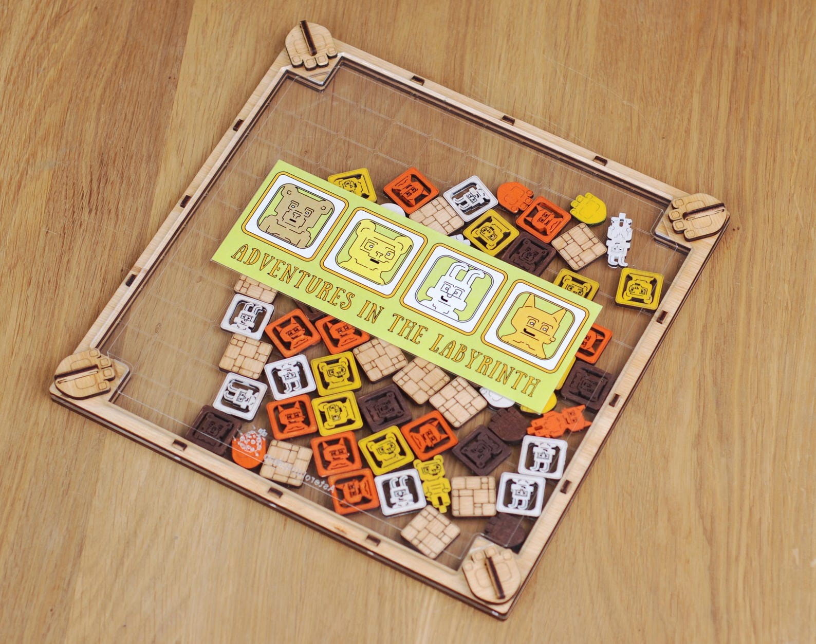 Logic Board Game Adventures in the Laberinth / Wooden Board Game - Etsy