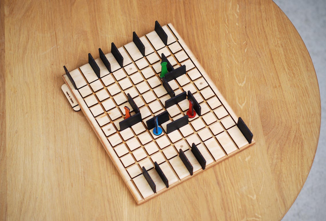 Handmade Wooden Strategy Board Game – Compact Travel Edition - Etsy