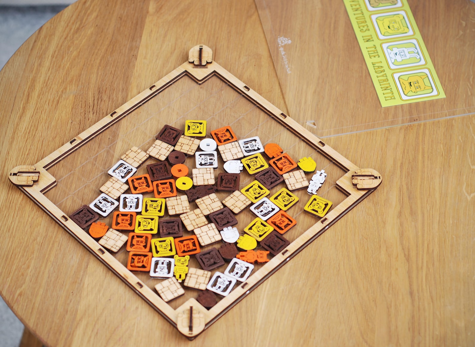 Logic Board Game Adventures in the Laberinth / Wooden Board Game - Etsy