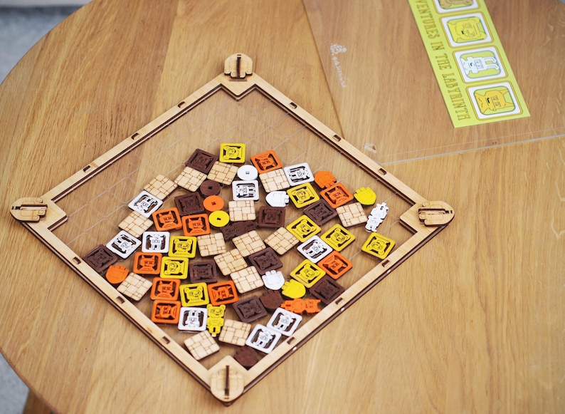 Logic Board Game Adventures in the Laberinth / Wooden Board Game - Etsy