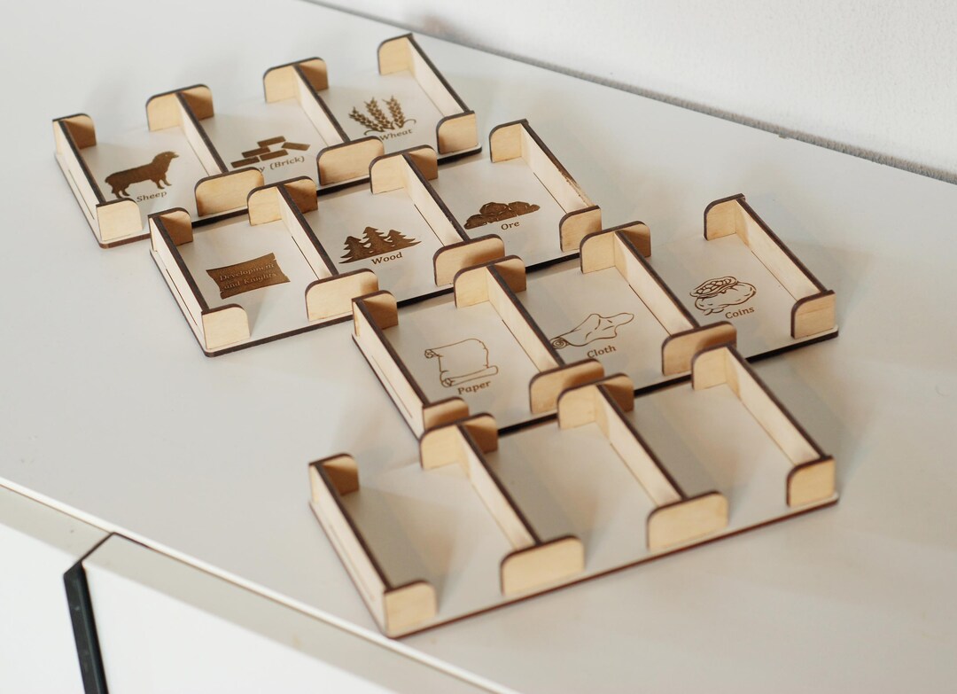 Settlers Card Trays: Wooden Board Game Organizer (84mm X 56mm) - Etsy