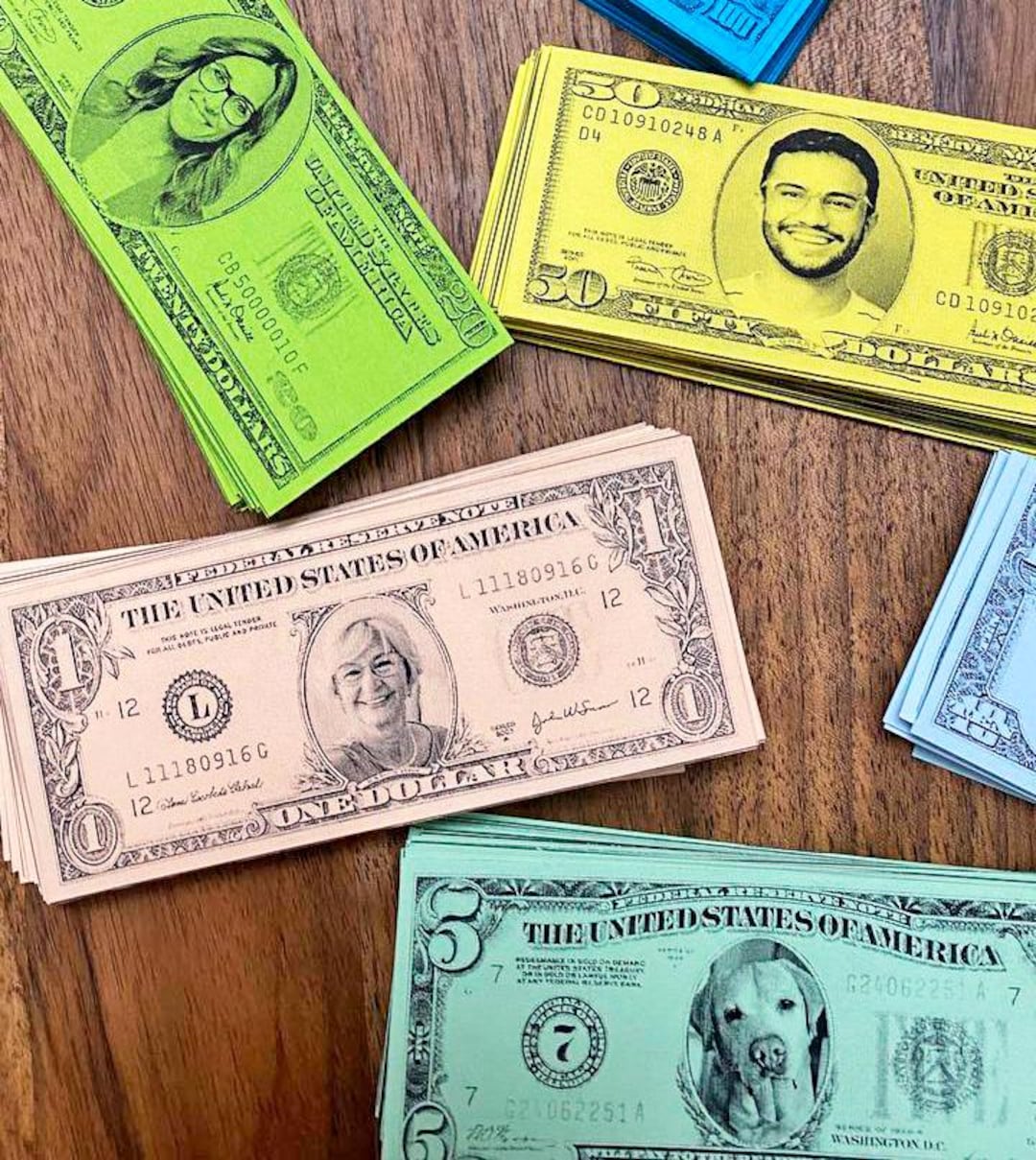 Personalized Monopoly Money: Custom Dollar Bills Set - Etsy