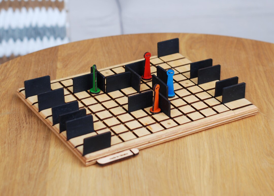 Board Game Quoridor / Logic Game / Wooden Board Game Set / White ...