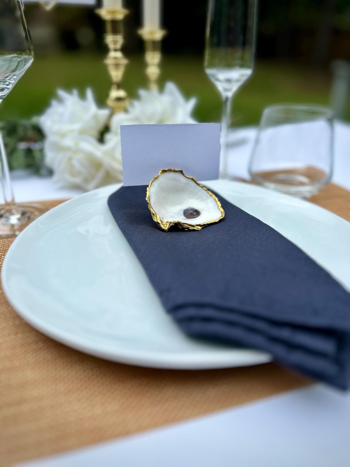 Oyster Shell Wedding Place Card Holder - Table Seating Chart - Etsy