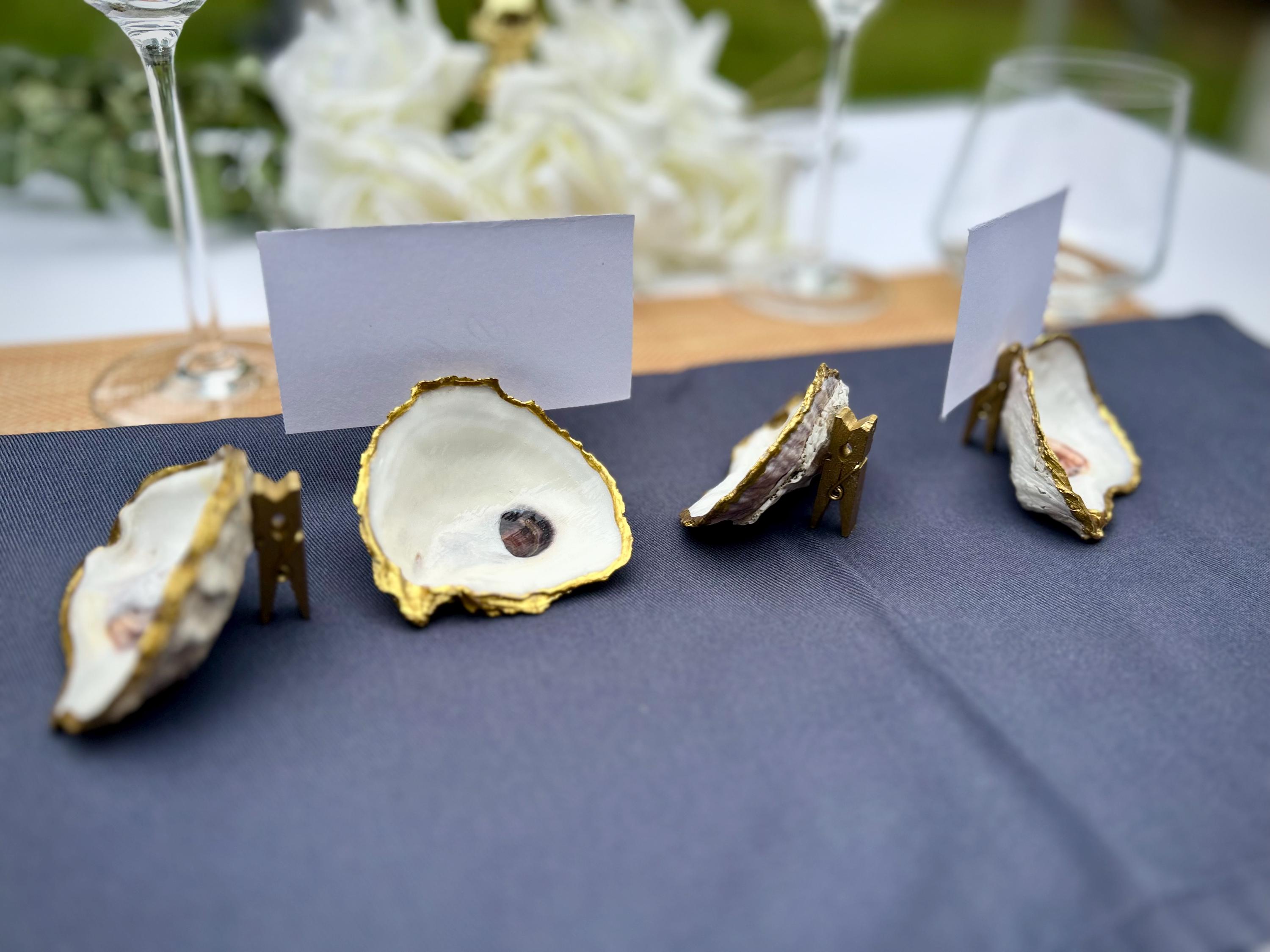 Oyster Shell Wedding Place Card Holder - Table Seating Chart - Etsy