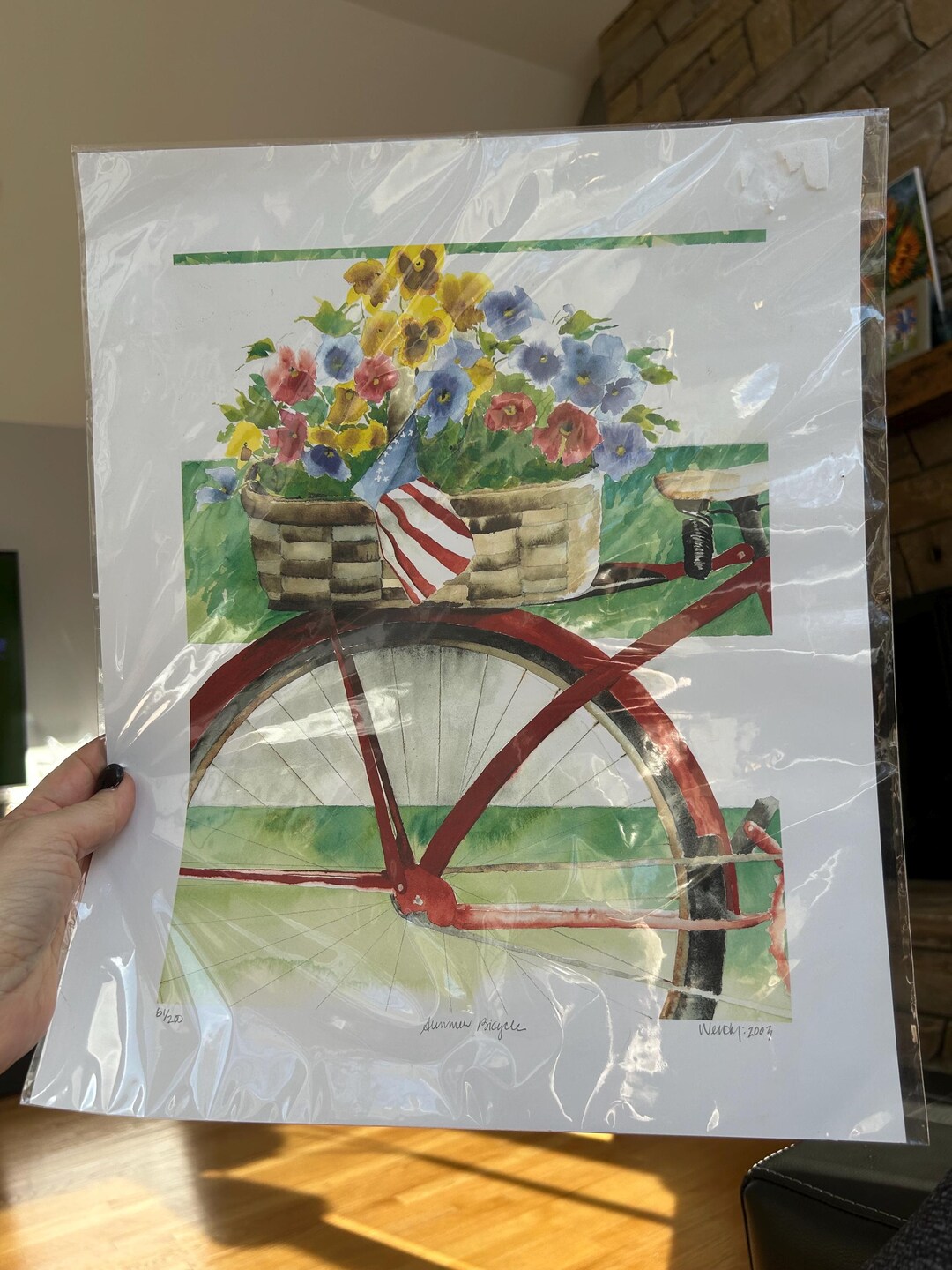 Wendy Hazen “summer Bicycle” Off-set Lithograph Print #61/200 - Etsy