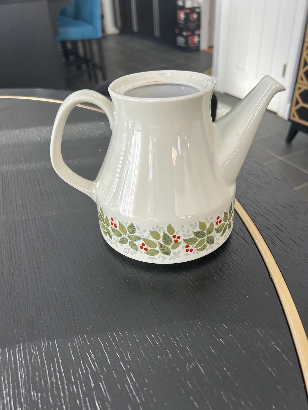 Figgjo Norway Flameware Brazil Pattern 1054 Teapot MCM Vintage ...