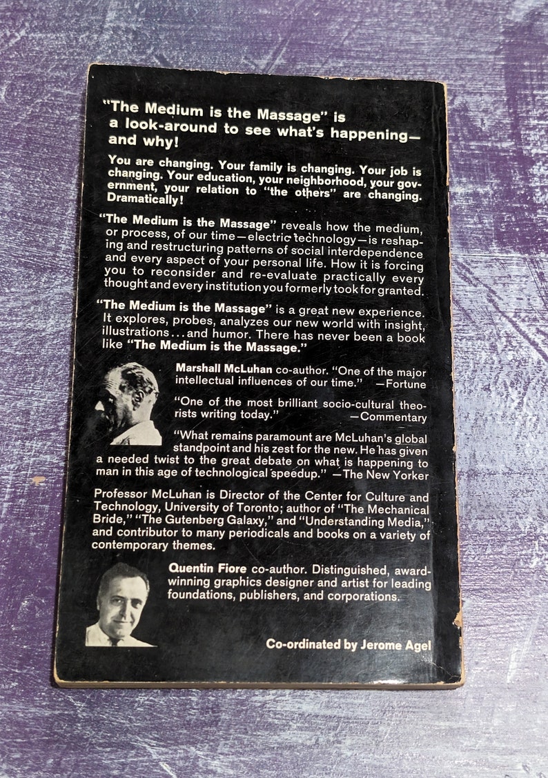 The Medium is the Massage an Inventory of Effects by Marshall Mcluhan ...