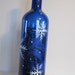 Snowflake Cobalt Blue Lighted Bottleholiday Bottle Winter - Etsy