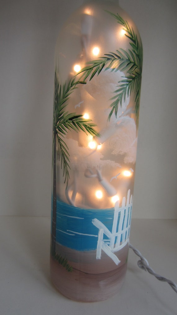 Home & Living Beach Chair Under Palm Tree Decorative Night Light Night ...