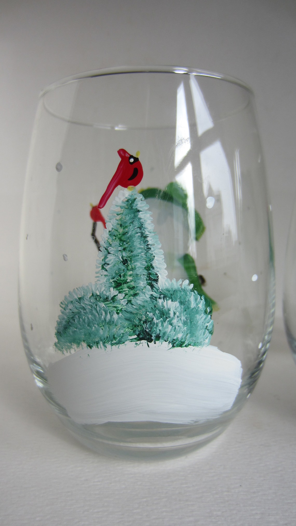 2 WINTER SNOWMAN STEMLESS Glasses With A Snowman and A - Etsy