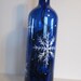 Snowflake Cobalt Blue Lighted Bottleholiday Bottle Winter - Etsy