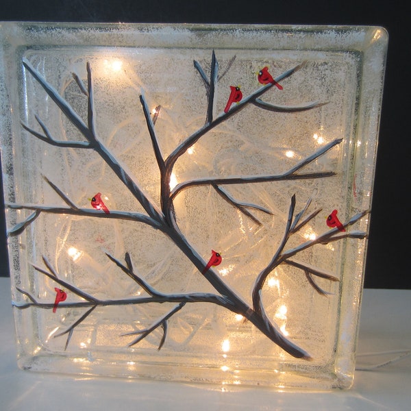 Cardinal Glass Block - Etsy