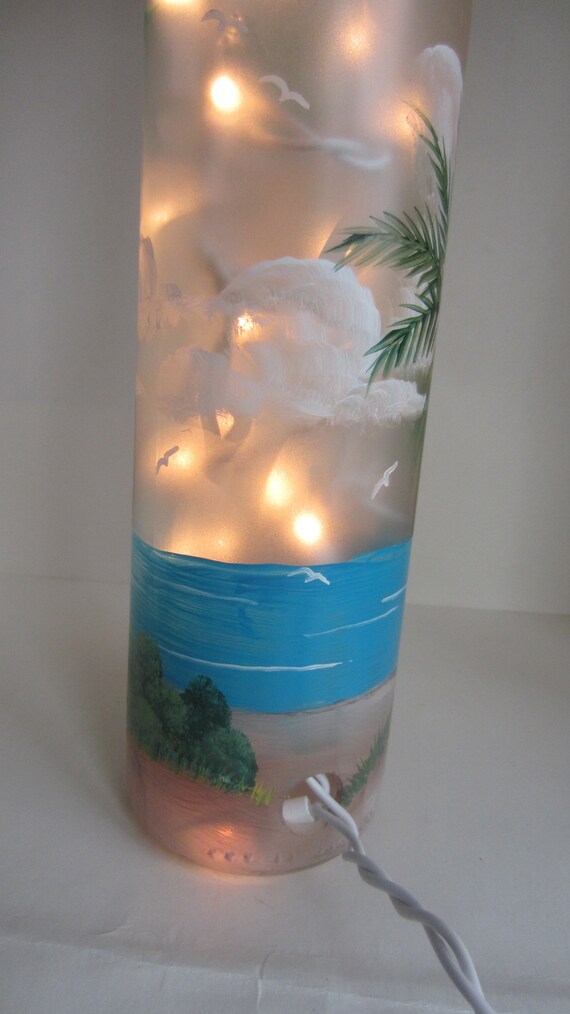 Home & Living Beach Chair Under Palm Tree Decorative Night Light Night ...