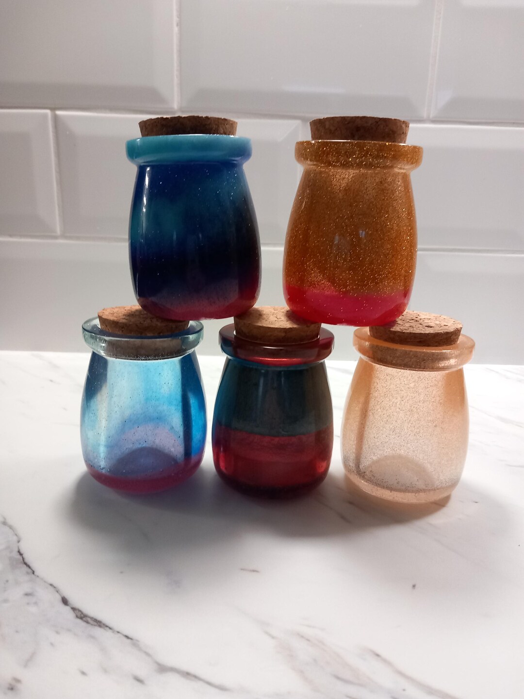 Small Storage Jars With Cork Stopper - Etsy