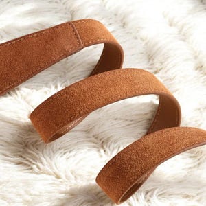 Woman Suede Belt. Suede Cowhide Leather Women's Belt. Adjustable Suede ...