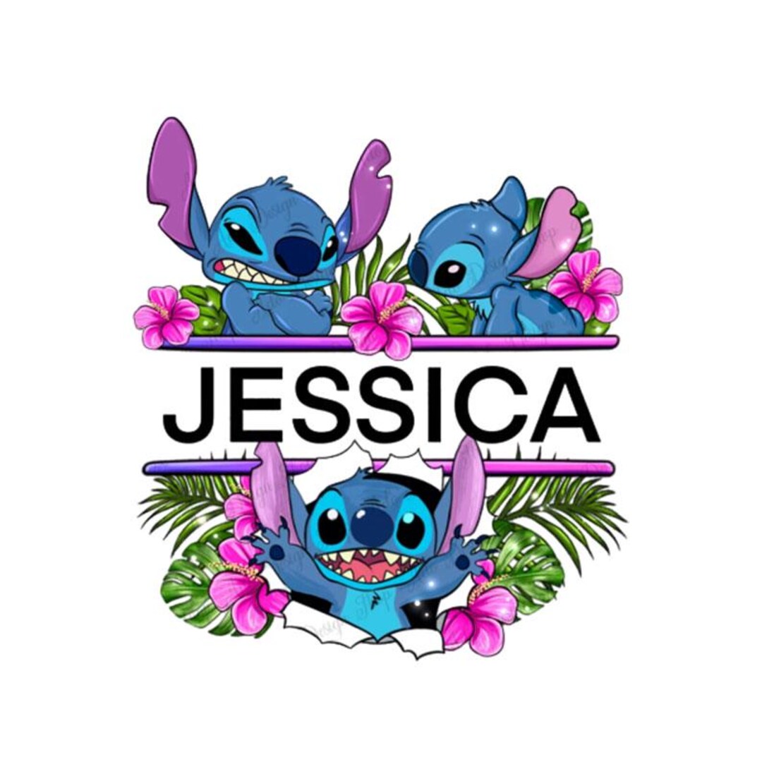 Personalized Stitch Jessica Png Download, Sublimation Design Download ...