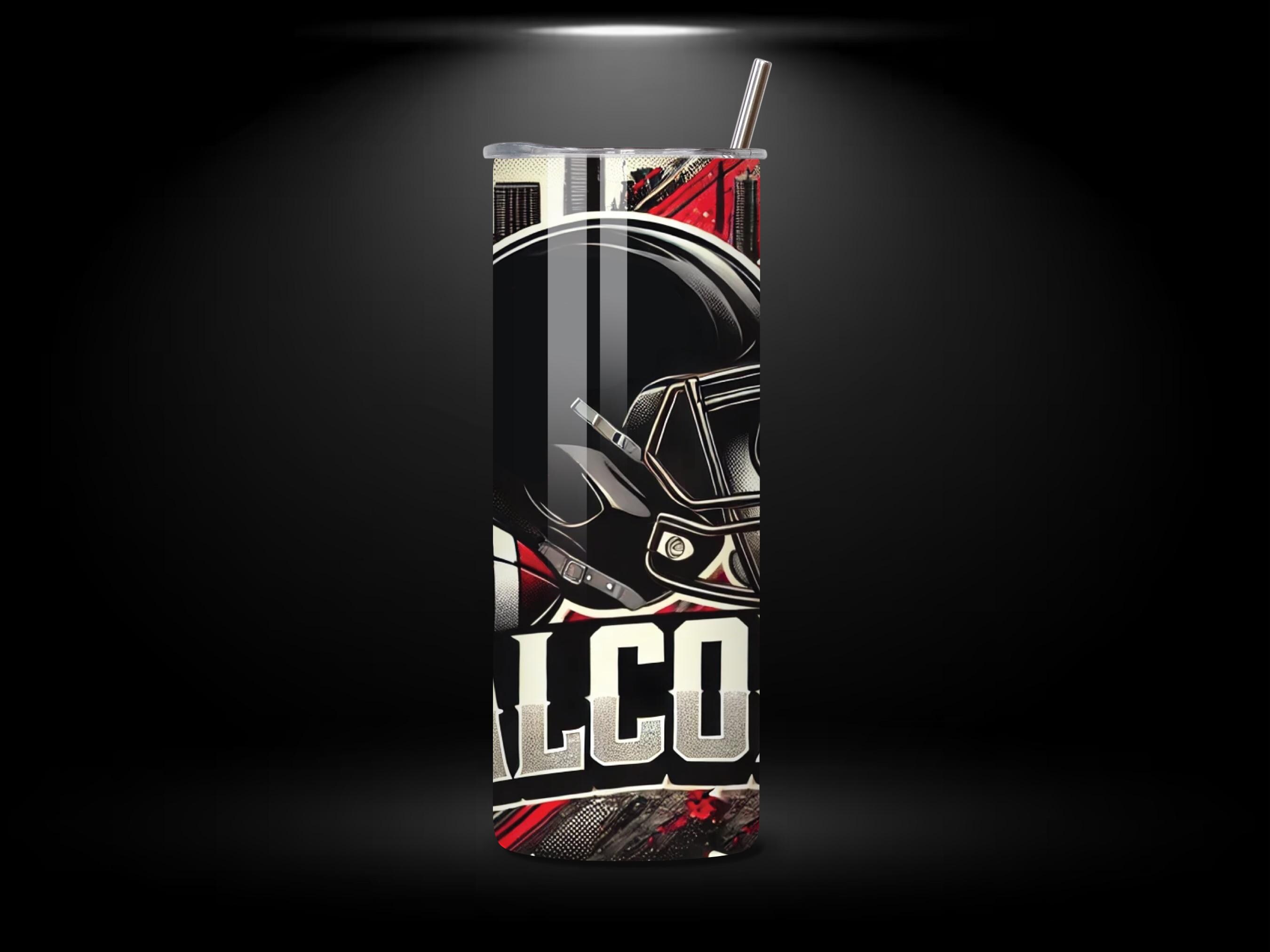 FALCON 20oz Skinny Tumbler Wrap PNG, Sports-themed Tumbler Design ...
