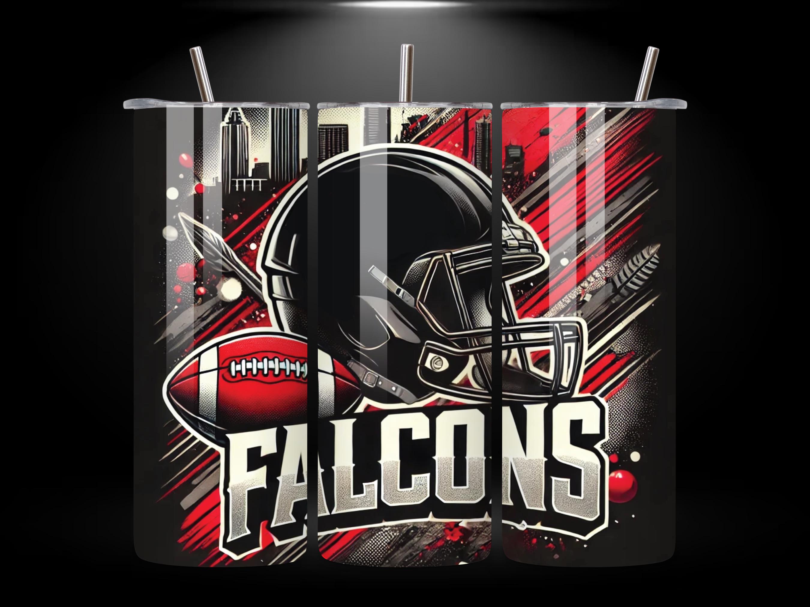 FALCON 20oz Skinny Tumbler Wrap PNG, Sports-themed Tumbler Design ...