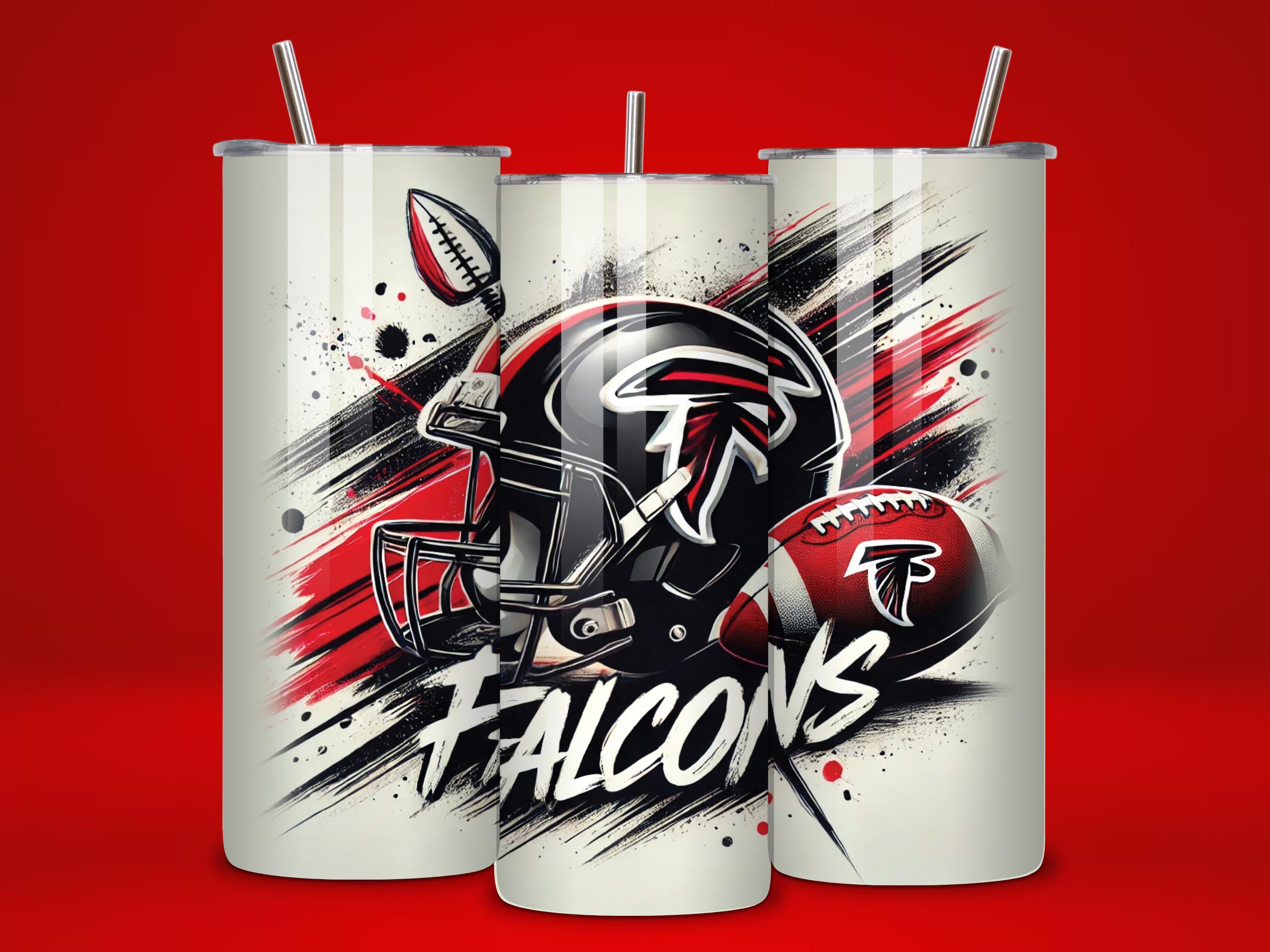 FALCON 20oz Skinny Tumbler Wrap PNG, Sports-themed Tumbler Design ...