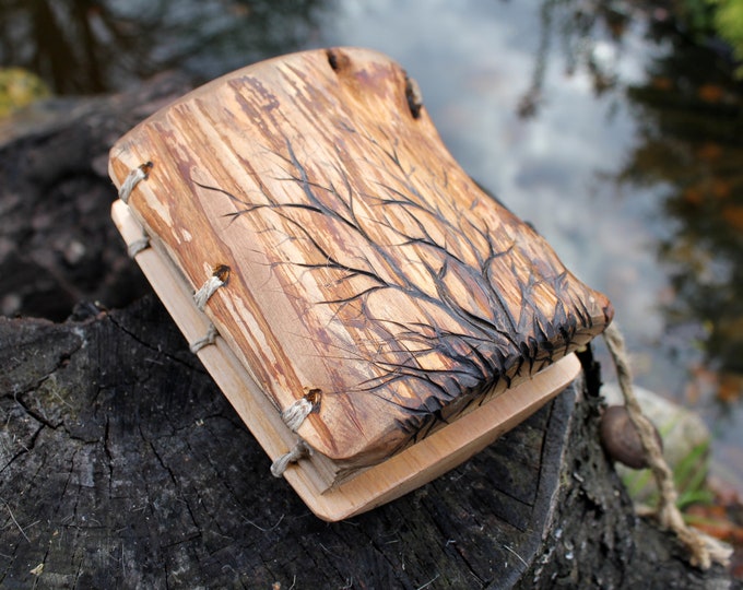 Rustic Wood Journal With Branch Handmade Notebook Sketchbook - Etsy