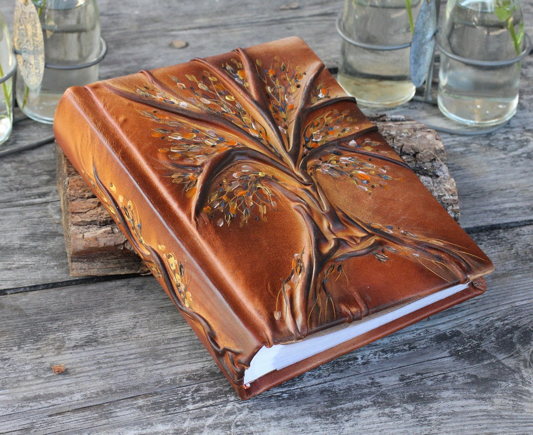 Leather Photo Album Tree of Life With Colorful Leaves for 200 Photos ...