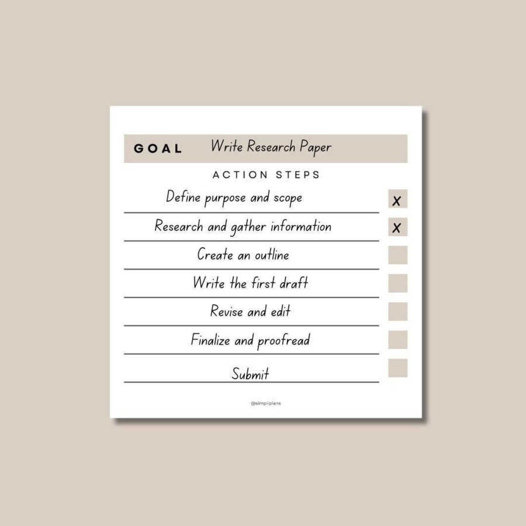 Simple Goal Breakdown Post-it® Notes Sticky Notes for Planner for ...