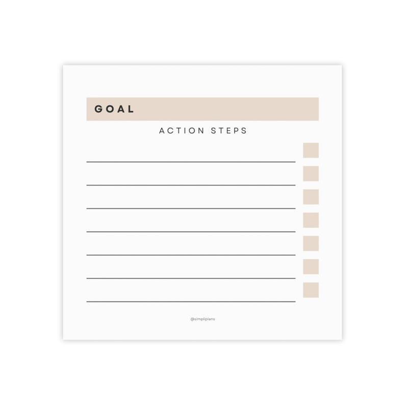 Simple Goal Breakdown Post-it® Notes Sticky Notes for Planner for ...